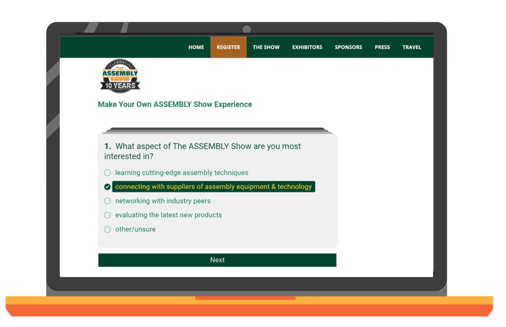 BNP Media + CredSpark | Assembly Show Personalized Itinerary